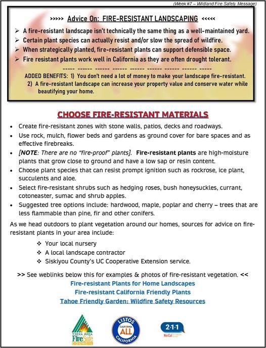 Advice on fire-safe landscaping